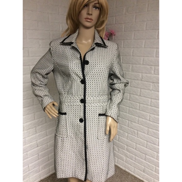 A | LINE | Jackets & Coats | A Line Black White Button Front Jacket M ...